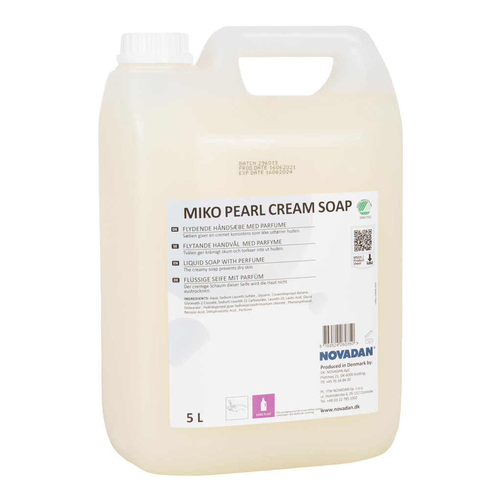 Miko Pearl Cream Soap 5 liter | Cremet og velduftende håndsæbe