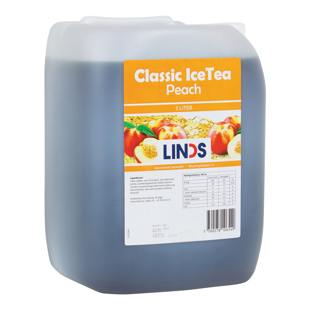 LINDS Classic IceTea Pearch 5 liter | Klassisk smag af fersken
