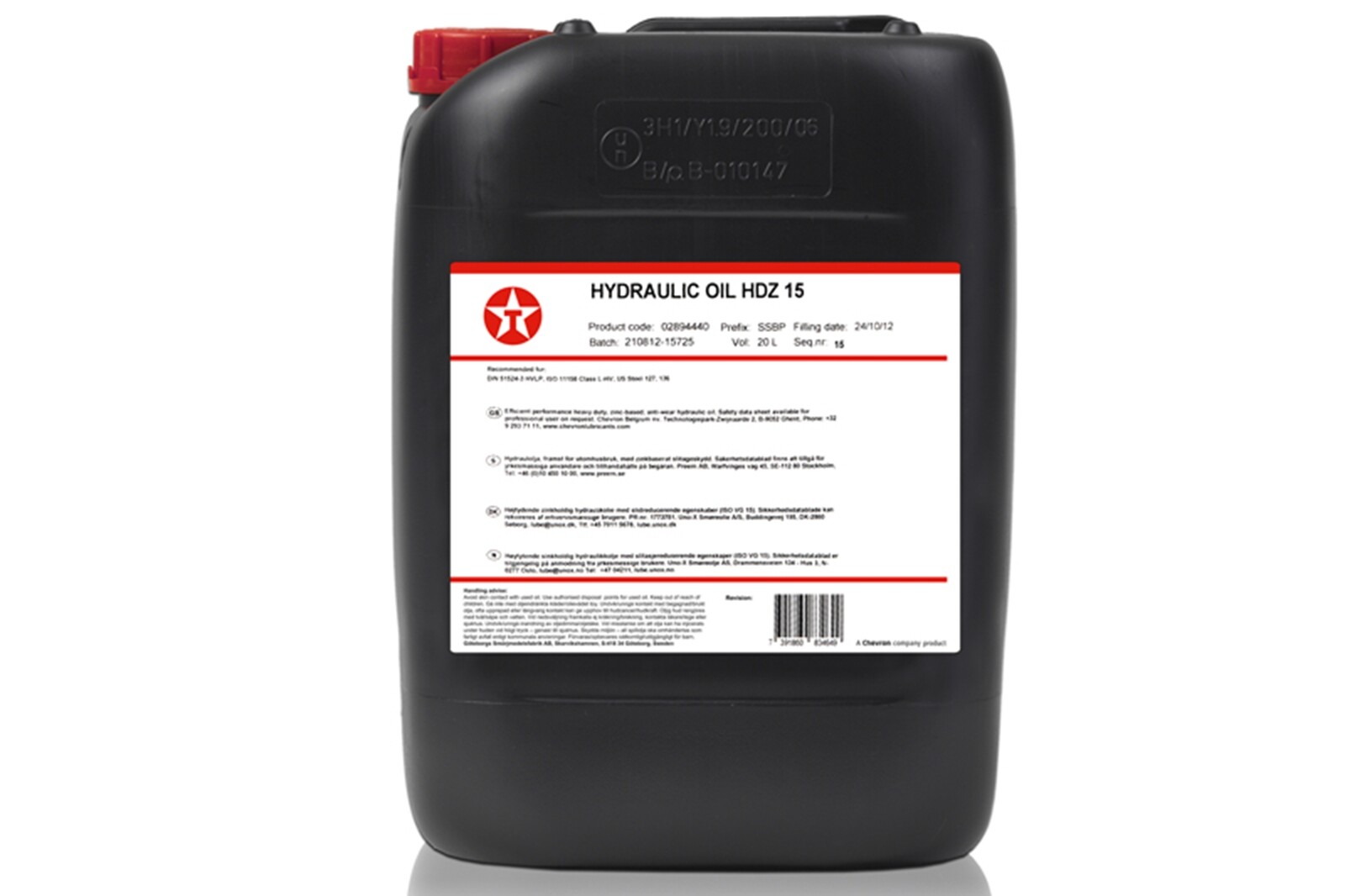 Hydraulikolie Rando HDZ 15 20 ltr » Køb online hos LINDS.dk