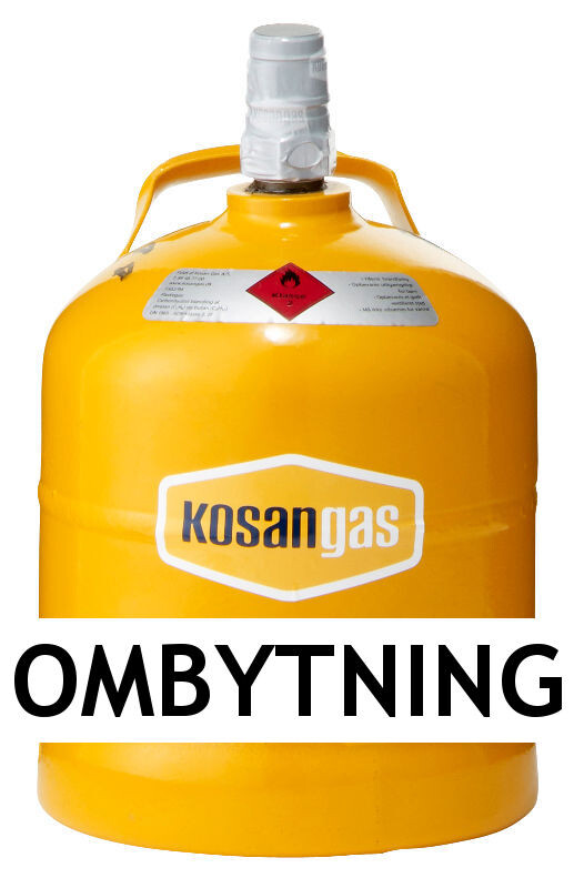 Kosangas 2 kg gas ved ombytning af stålflaske (afhentet)
