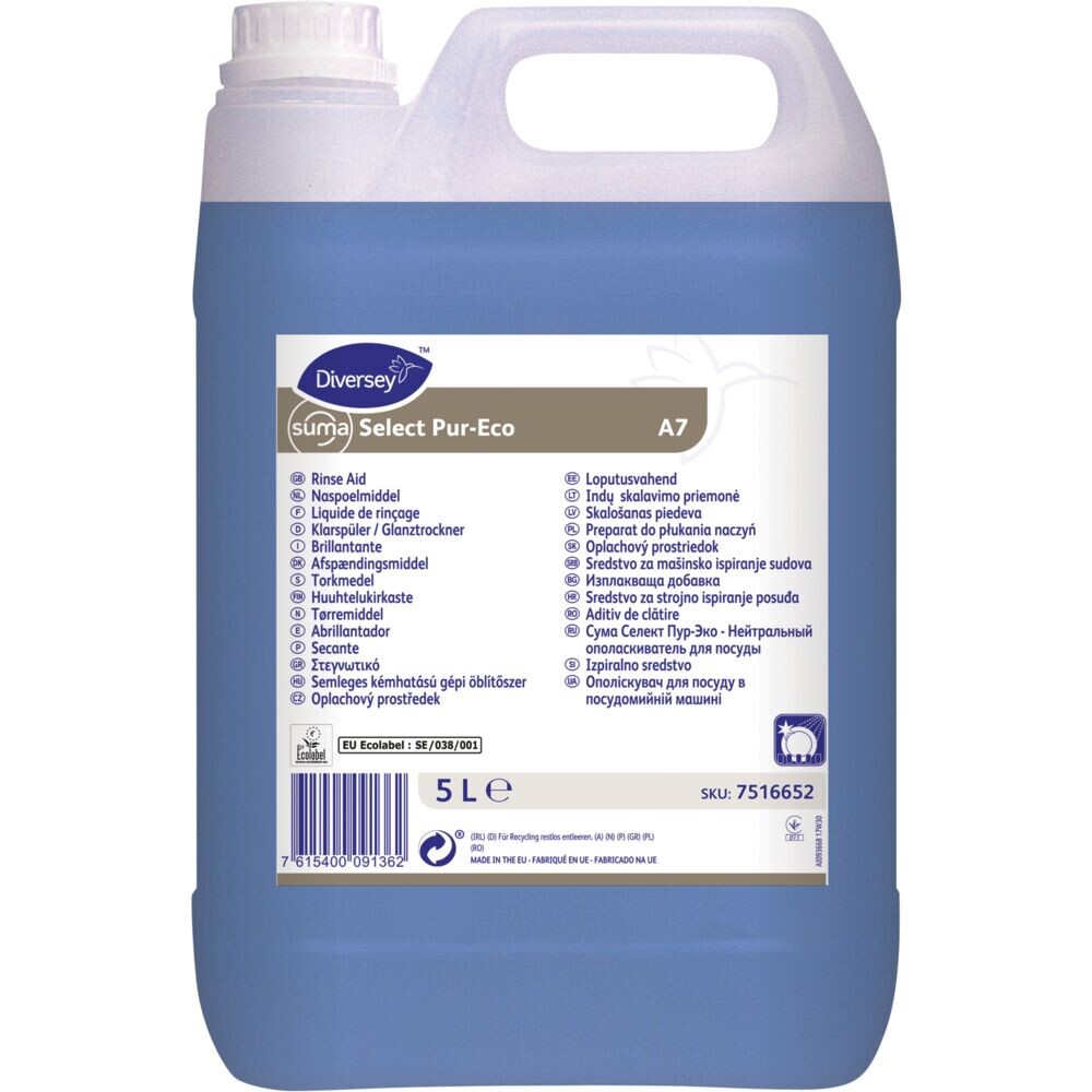 Afspænding, Diversey Suma Select free A7, 5 l, med farve, uden parfume ...
