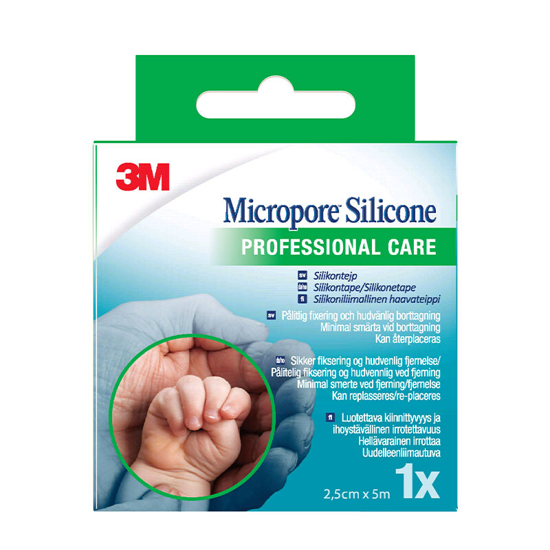 Micropore silikone plaster, 2,5 cm x 5 m. | Køb på mitliv.dk
