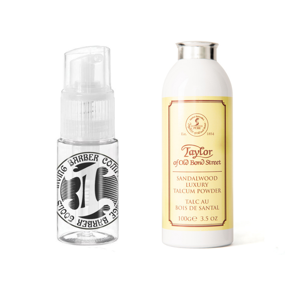 Sæt med Spray og Talkum med Sandeltræ