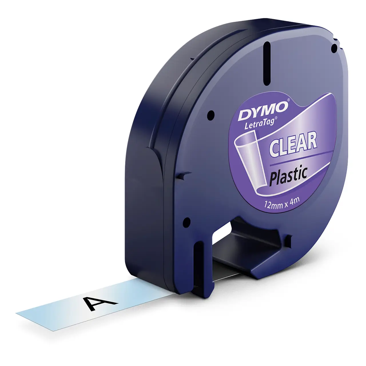 Labeltape - Dymo LetraTag Plastic 12mmx4m - Klar - Køb billigt på ...