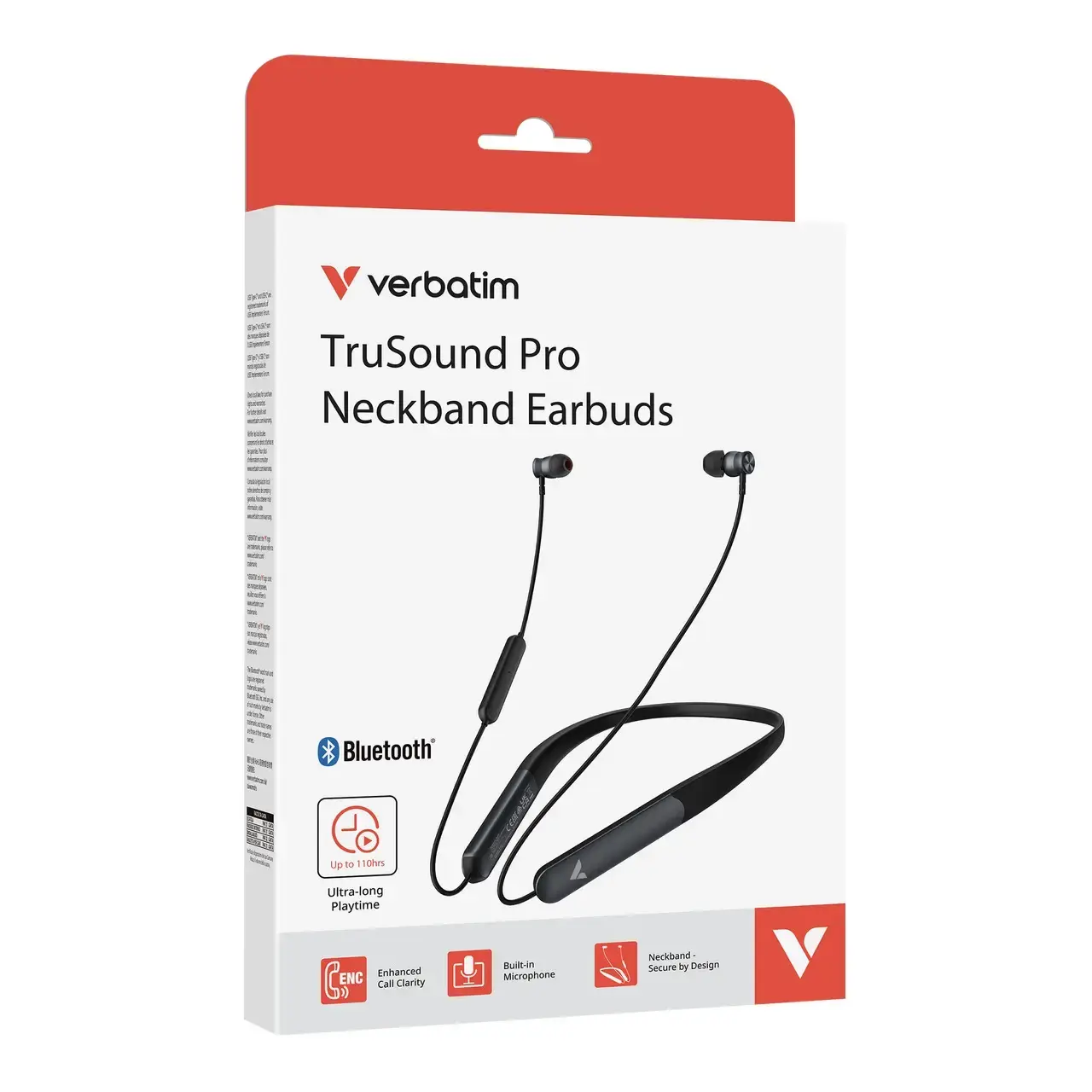 Neckband Earbuds Verbatim TruSound Pro Bluetooth sort - Køb billigt på ...
