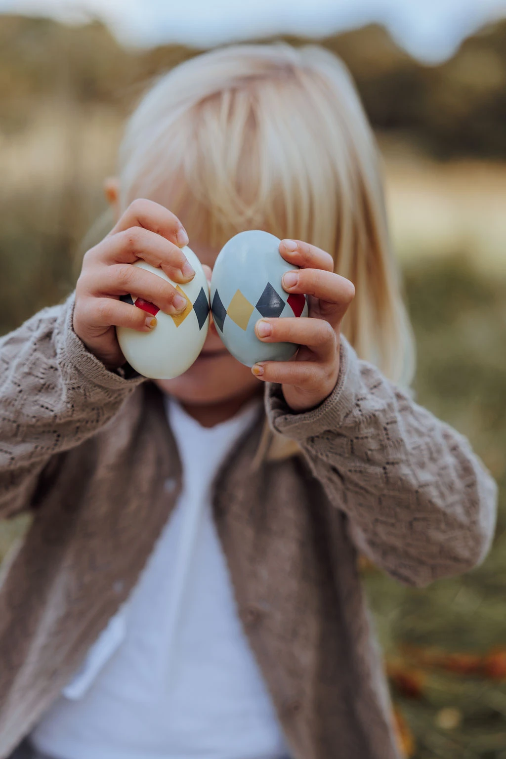 MARACA EGG, GREEN, HARLEKIN