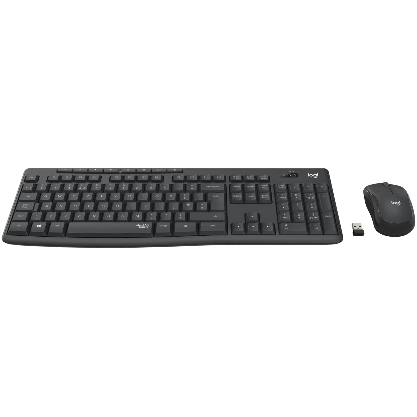 Trådløst tastatur og mus Logitech MK295 Silent Wireless Combo Desktop ...