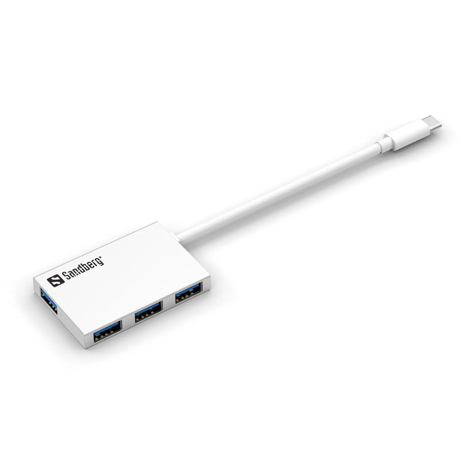 USB C hub - Sandberg USB-C to 4 xUSB 3.0 Pocket Hub - White - Køb ...