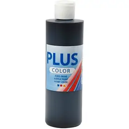Plus Color hobbymaling, black, 250ml - Køb billigt på Grafical.dk
