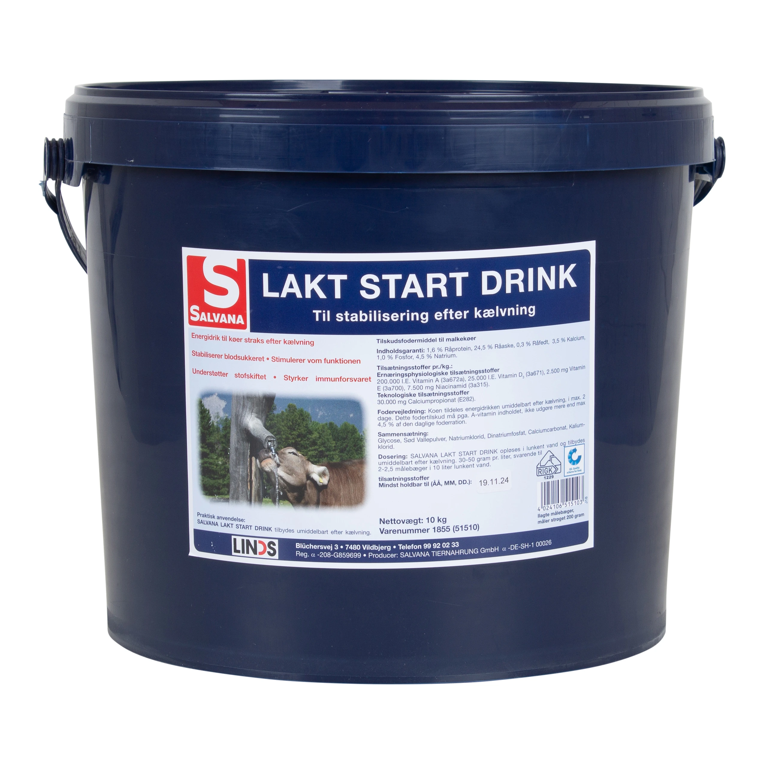 Lakt Start Drink 10 kg | Energidrik til køer straks efter kælvning