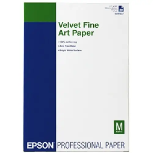 A3 fotopapir Epson Velvet Fine Art Paper 260g - 20 ark - Køb billigt på ...