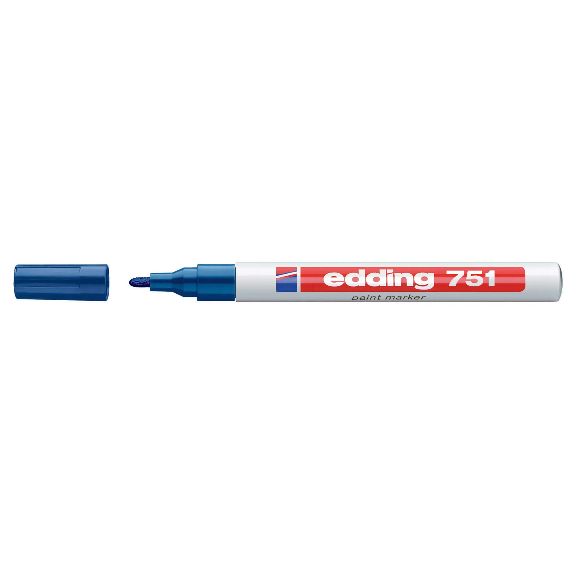 Edding 751 Permanent blå marker - rund spids 1-2 mm - 10 stk - Køb ...