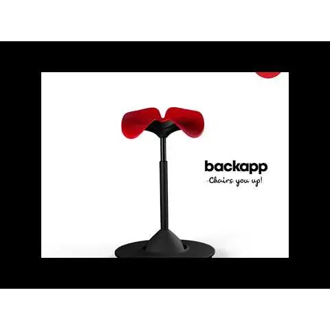 Sadelstol BackApp Hipp Sort sæde, sort understel » Køb billigt på Grafical.dk