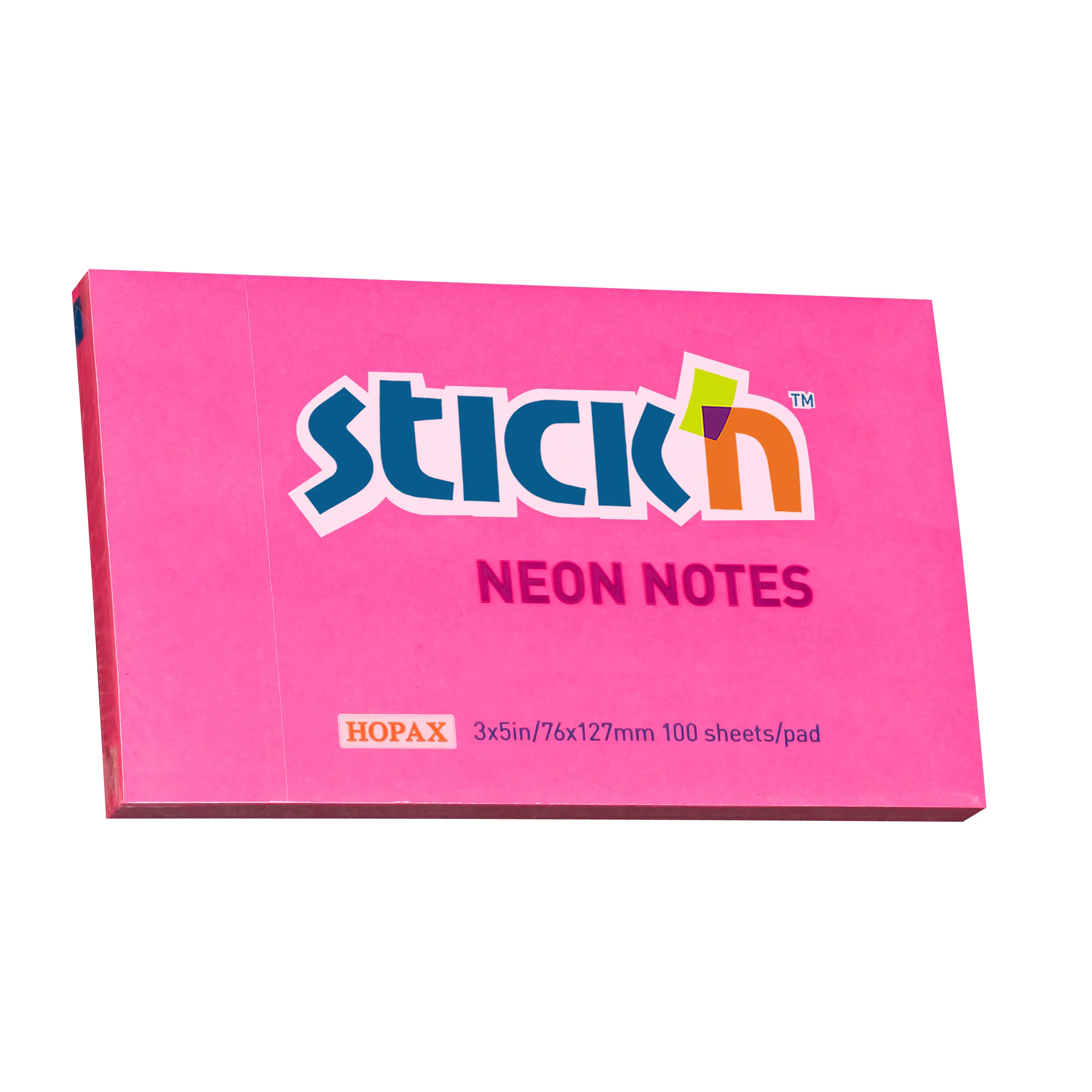 Notes Stick'N NEON rød 76x127mm - 12 blokke á 100 blade - Køb billigt ...