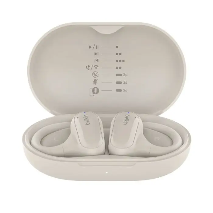 Høretelefoner, Belkin SoundForm clearfit in-ear wireless earbuds, sand ...