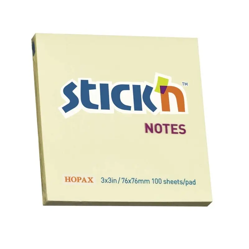 Notes Stick"N gul 76x76mm 100blade