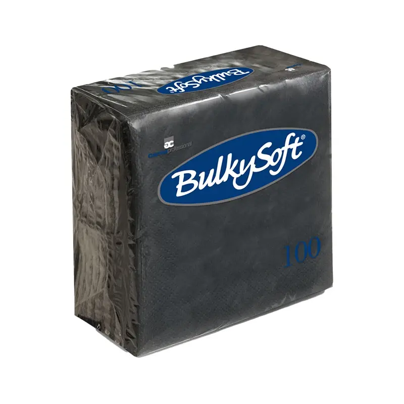 Serviet Bulky Soft 2-lags sort 1/4 fold 24cm 100stk/pak