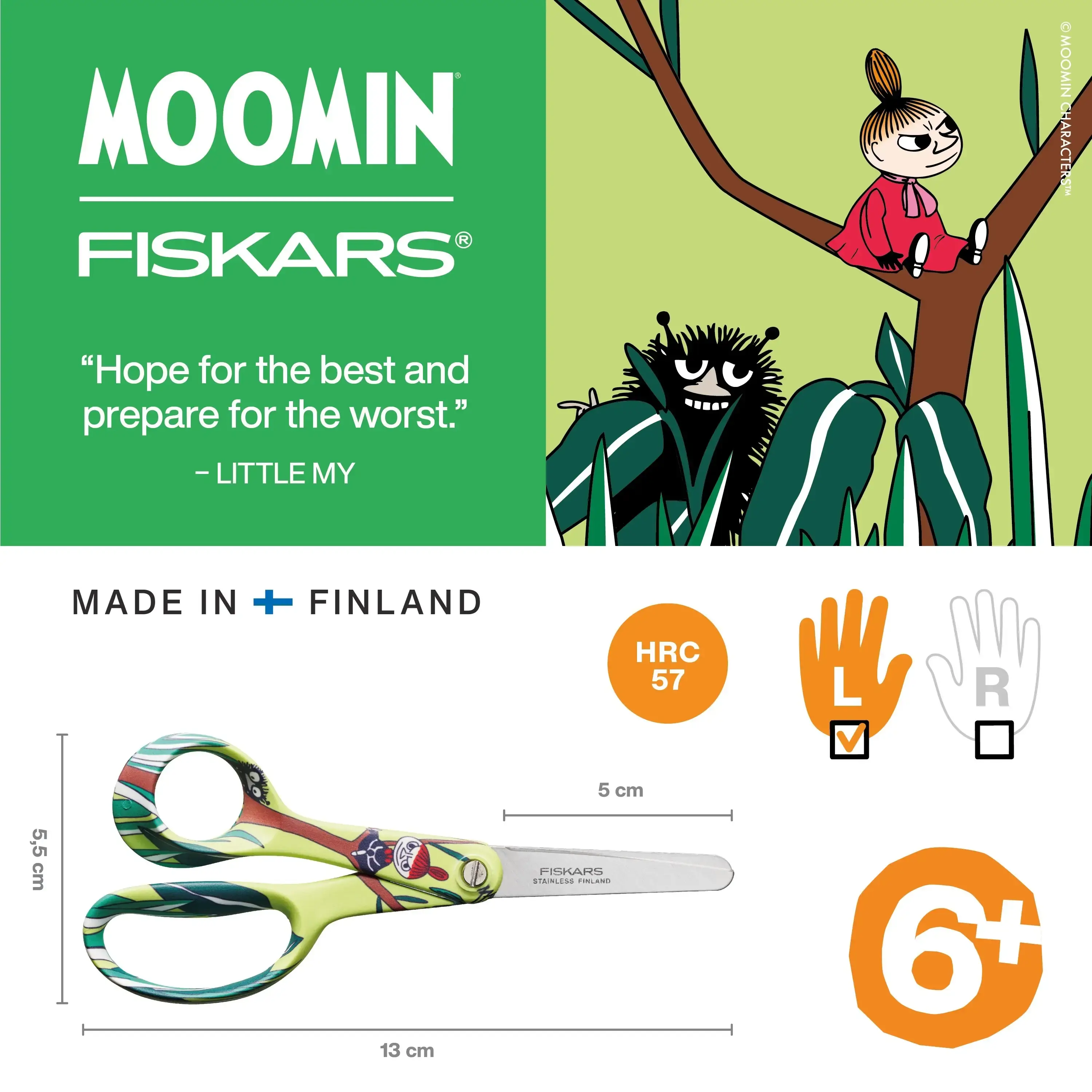 Fiskars Moomin børnesaks LittleMy, venstre - Køb billigt på Grafical.dk