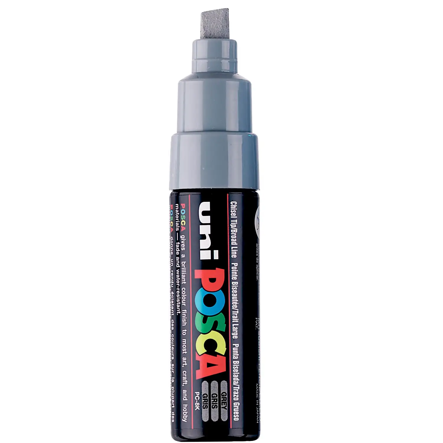 Paint marker Uni Posca PC-8K grey 8mm - 6 stk - Køb billigt på Grafical.dk