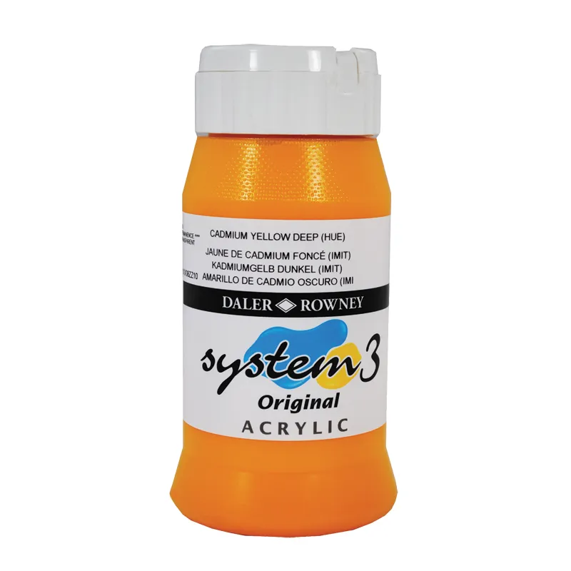 Daler Rowney System 3 akrylmaling - Cadmium Yellow Deep