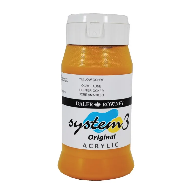 Daler Rowney System 3 - Køb Yellow Ochre 500 ml