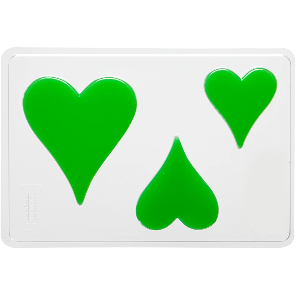 Støbeform hjerte str. 6 + 8 + 10 cm - udvendige mål 14,9 x 22 cm - Køb ...