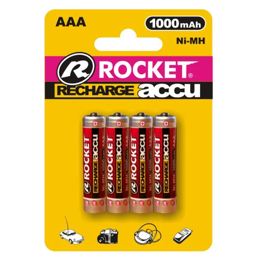 AAA Batterier Rocket genopladelig AAA R03 1,2 V - 4 stk - Køb billigt ...