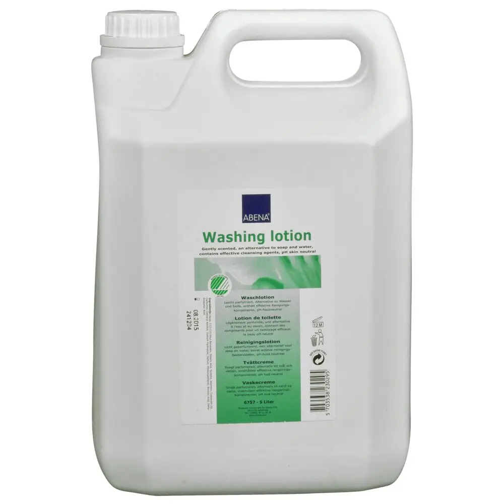 Vaskecreme - Abena Washing Lotion - Med parfume - 5 liter - 3 stk - Køb ...