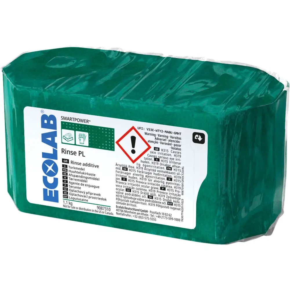 Afspænding, Ecolab Smartpower Rinse PL, med farve, uden parfume, 1,1 kg ...