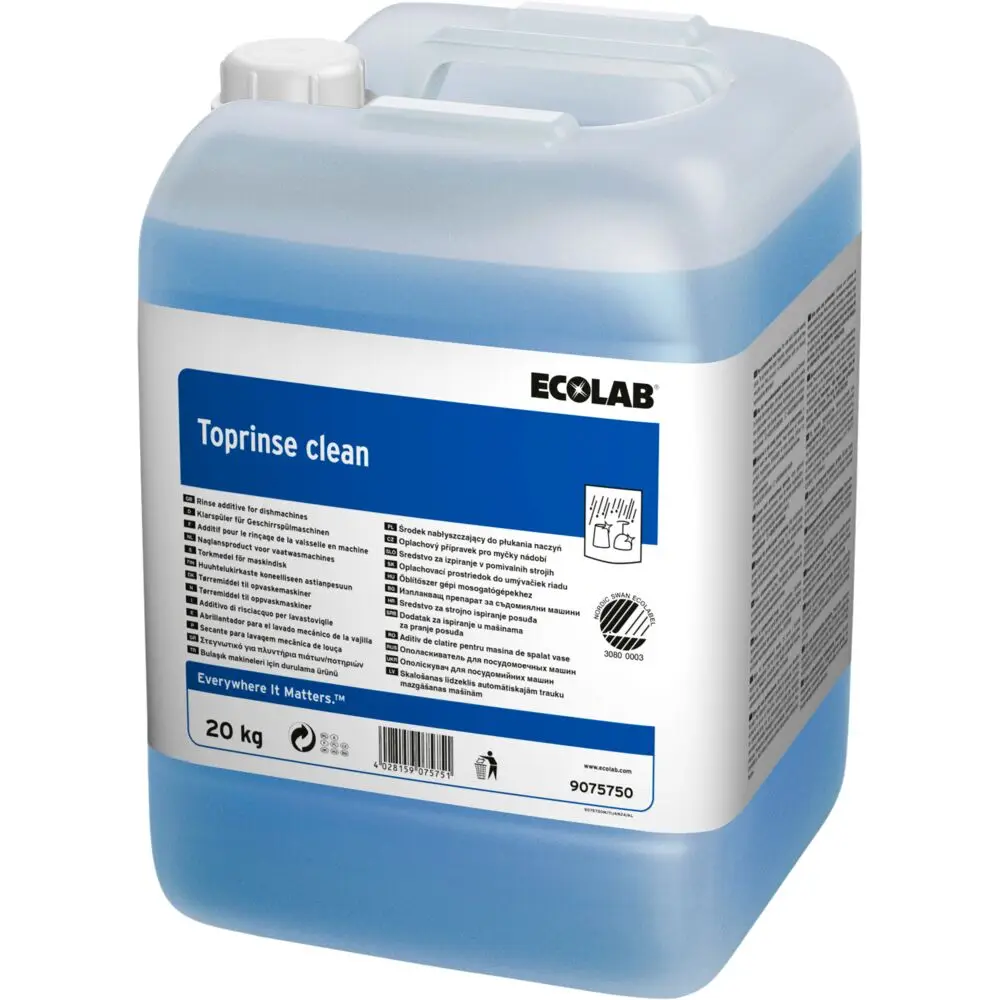 Afspændingsmiddel - Ecolab Toprinse Clean - Med farve og parfume - 20 l ...