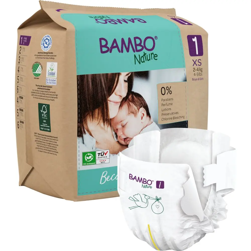 Bambo Bleer - Bambo Nature 1 papirspose 2-4 kg - 132 stk - Køb billigt ...