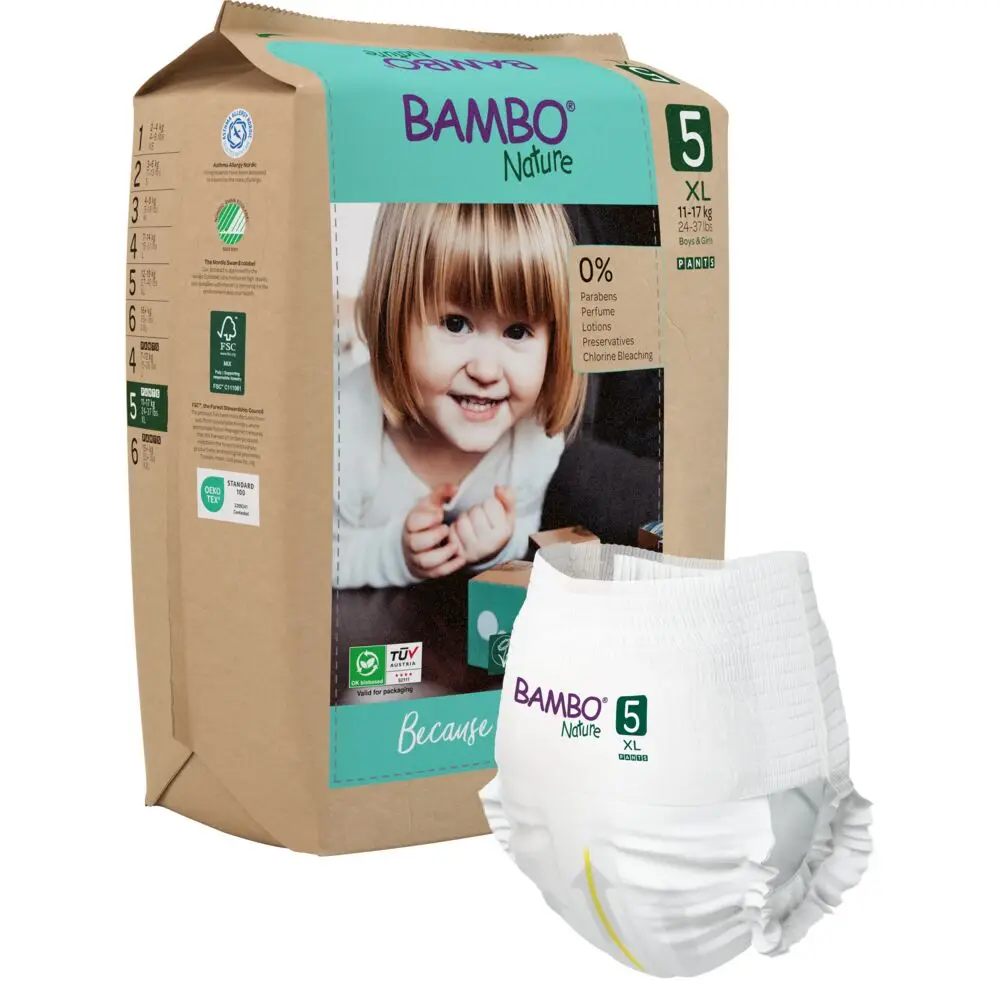Børnebleer - Bambo Nature Pants 5 - Bukseble - 11-17 kg - 95 stk - Køb ...