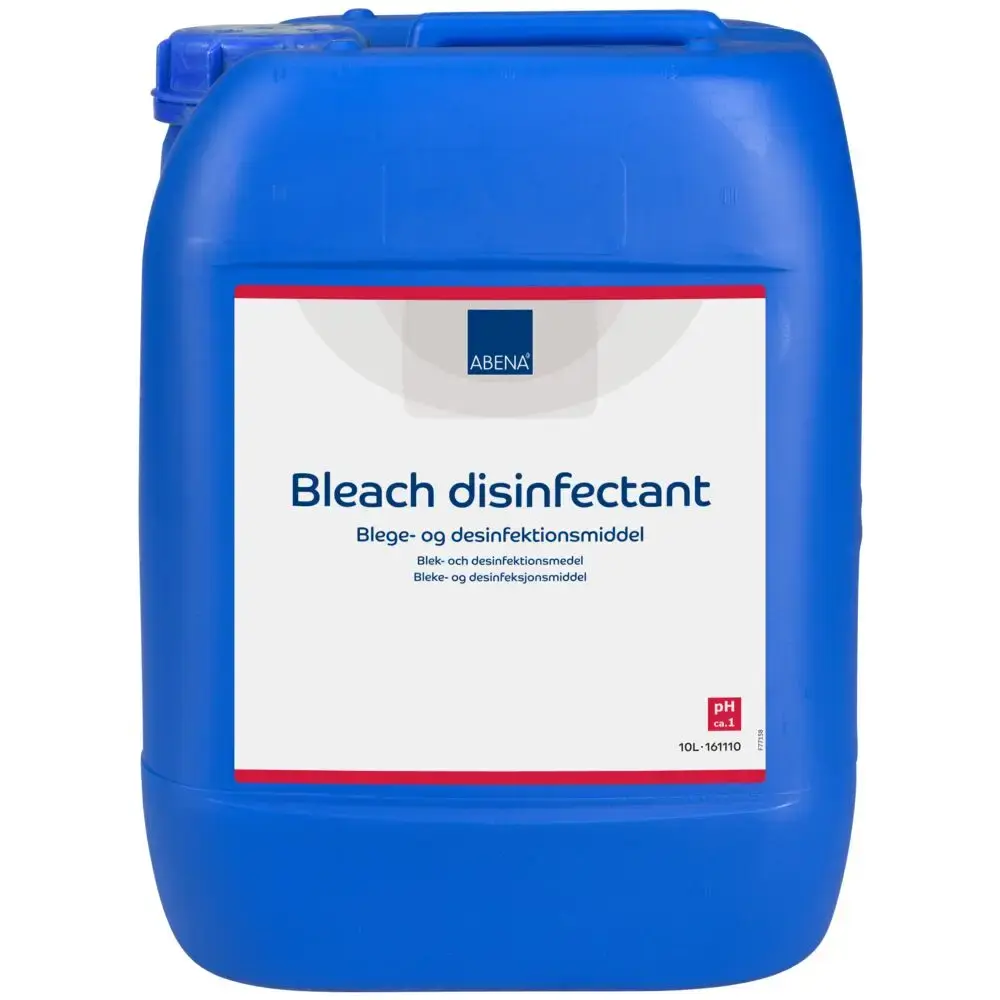 Blege- og desinfektionsmiddel, ABENA, 10 l, uden klor, farve og parfume ...