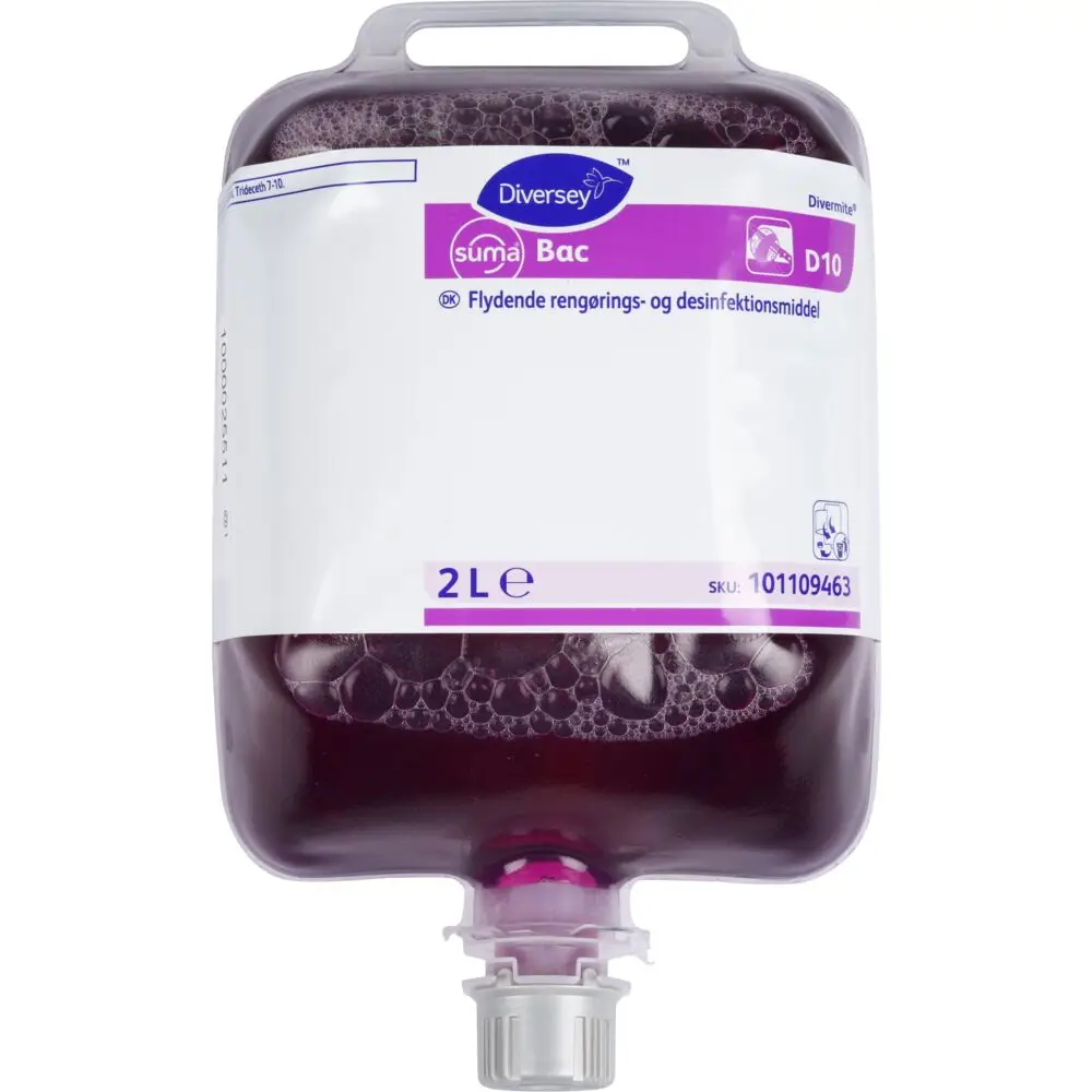 Desinfektion, Diversey Suma Bac D10, 2 l, til DvM/DQFM dispenser - 3 stk