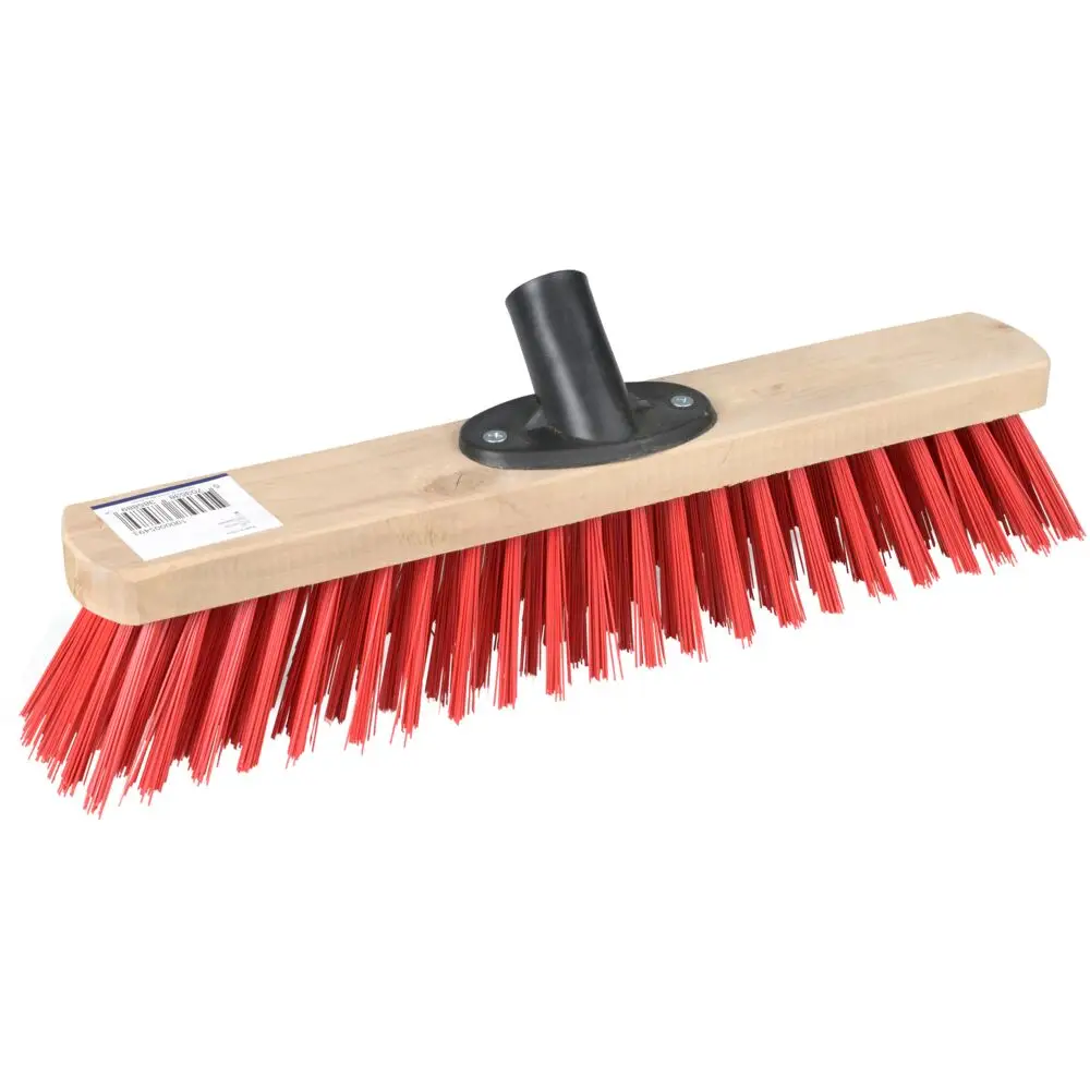 Fejekost udendørs 38,5cm rød træ medium børstehår - 5 stk - Køb billigt ...