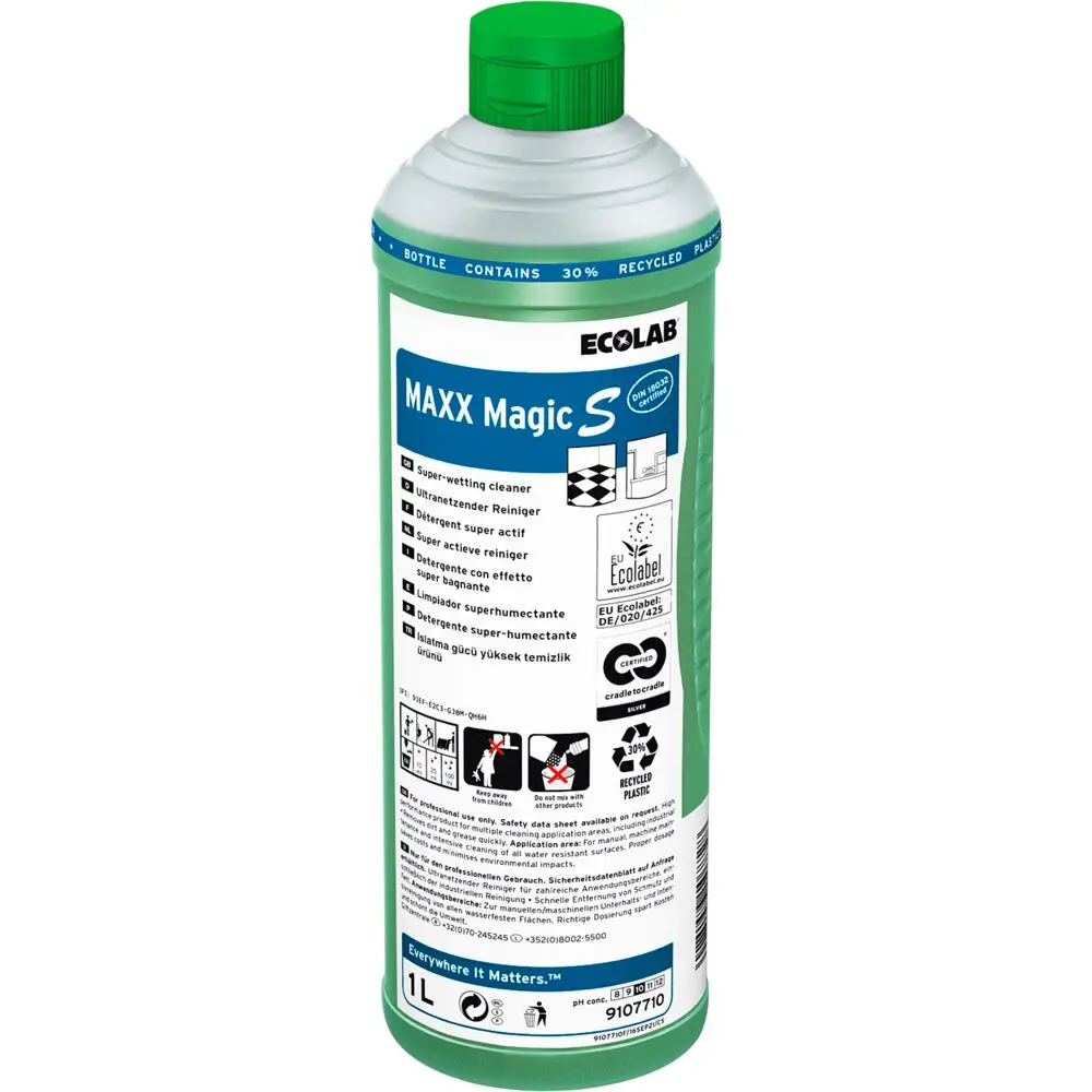 Grundrens - Ecolab MAXX Magic S - Med farve og parfume - 1 L - 12 stk ...