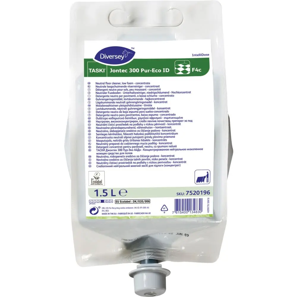 Gulvrengøring, Taski Jontec 300 Pur-Eco ID, lavtskummende, 1,5 l - 2 stk