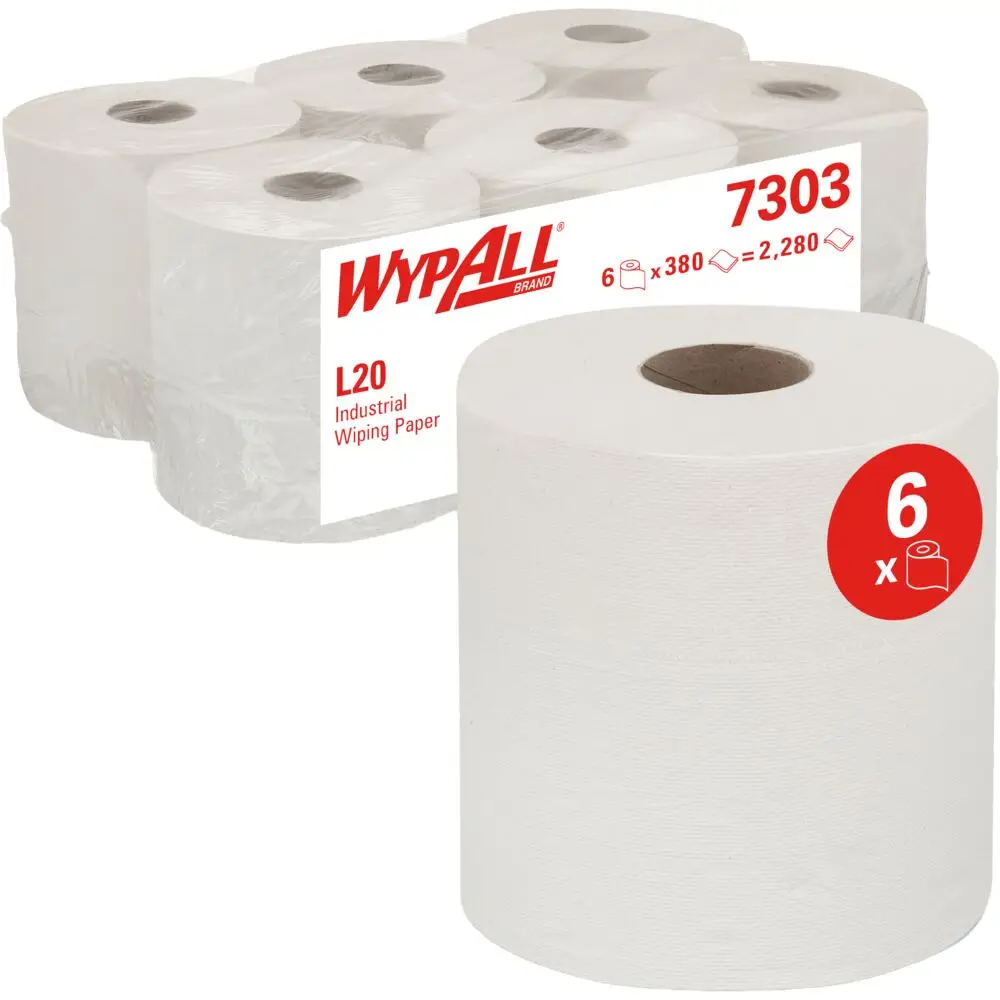 Håndklæderulle, Kimberly-Clark Wypall L30, 2-lags, Midi, 127,5m x 18 ...
