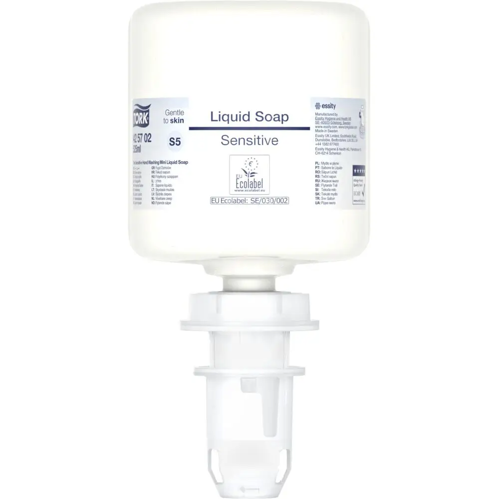 Håndsæbe, Tork S5 Mini, 525 ml, sensitiv, uden farve og parfume, flydende