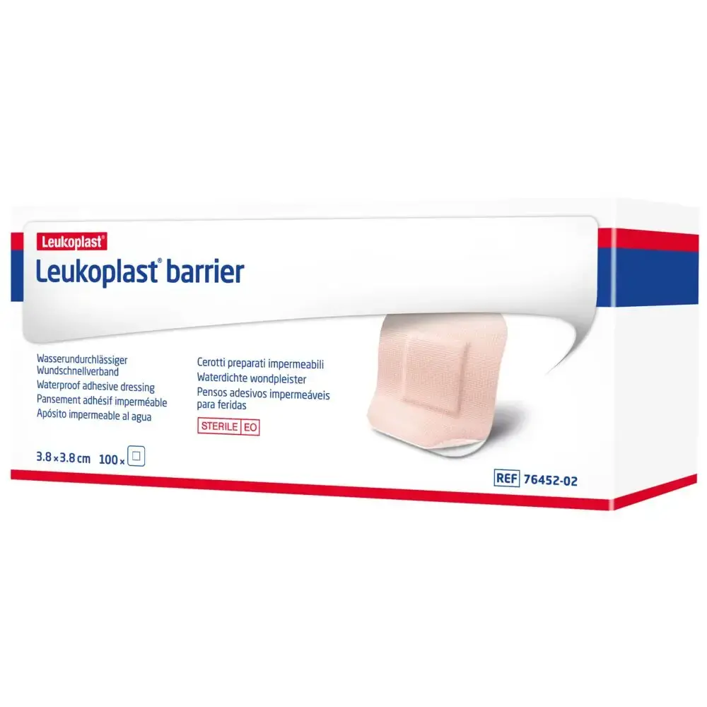 Hæfteplaster - Leukoplast Barrier 3,8x3,8cm - Hudfarvet - 1 pakke - Køb ...