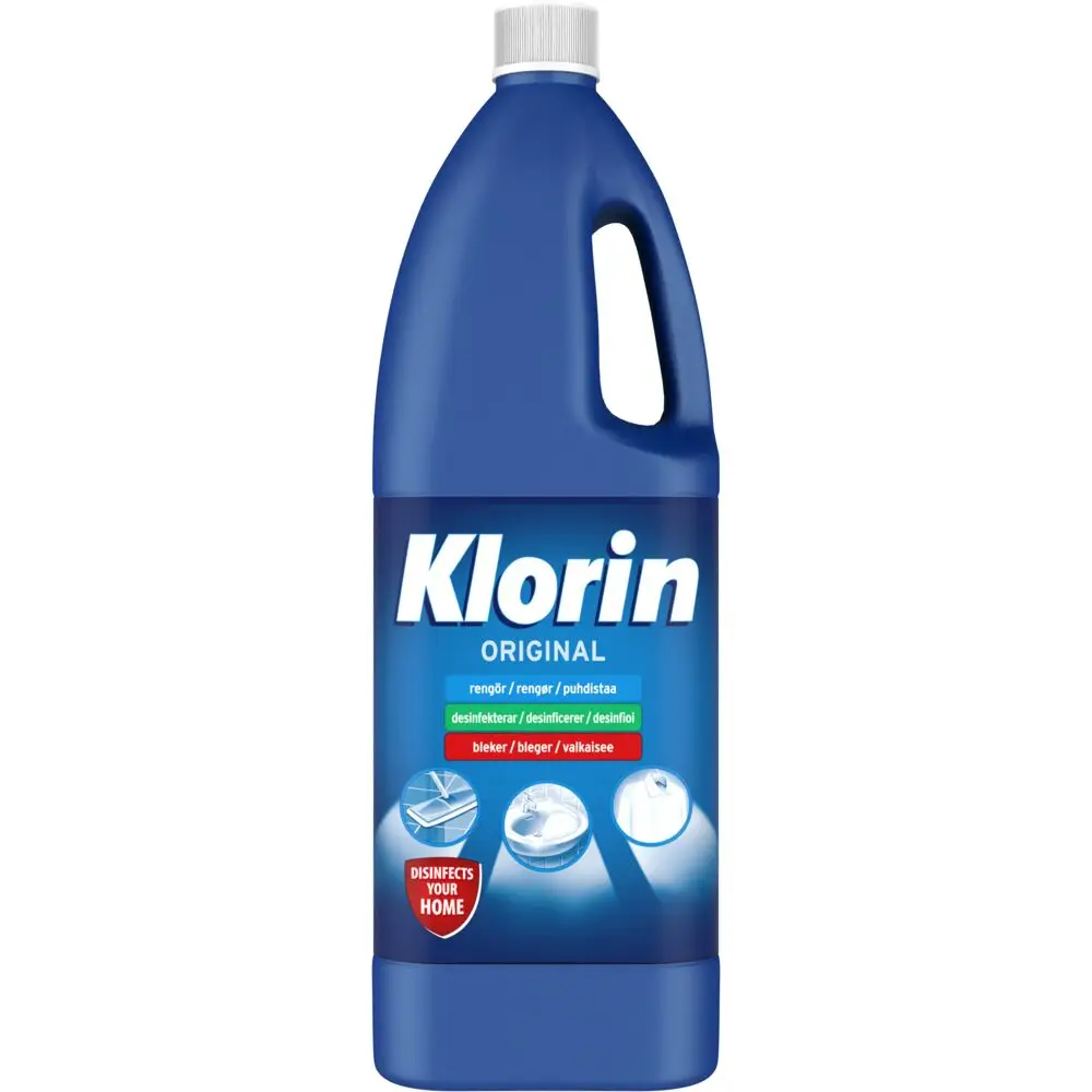 Klorrengøring, Klorin, 1,5 L, naturel, uden farve og parfume - 6 stk ...