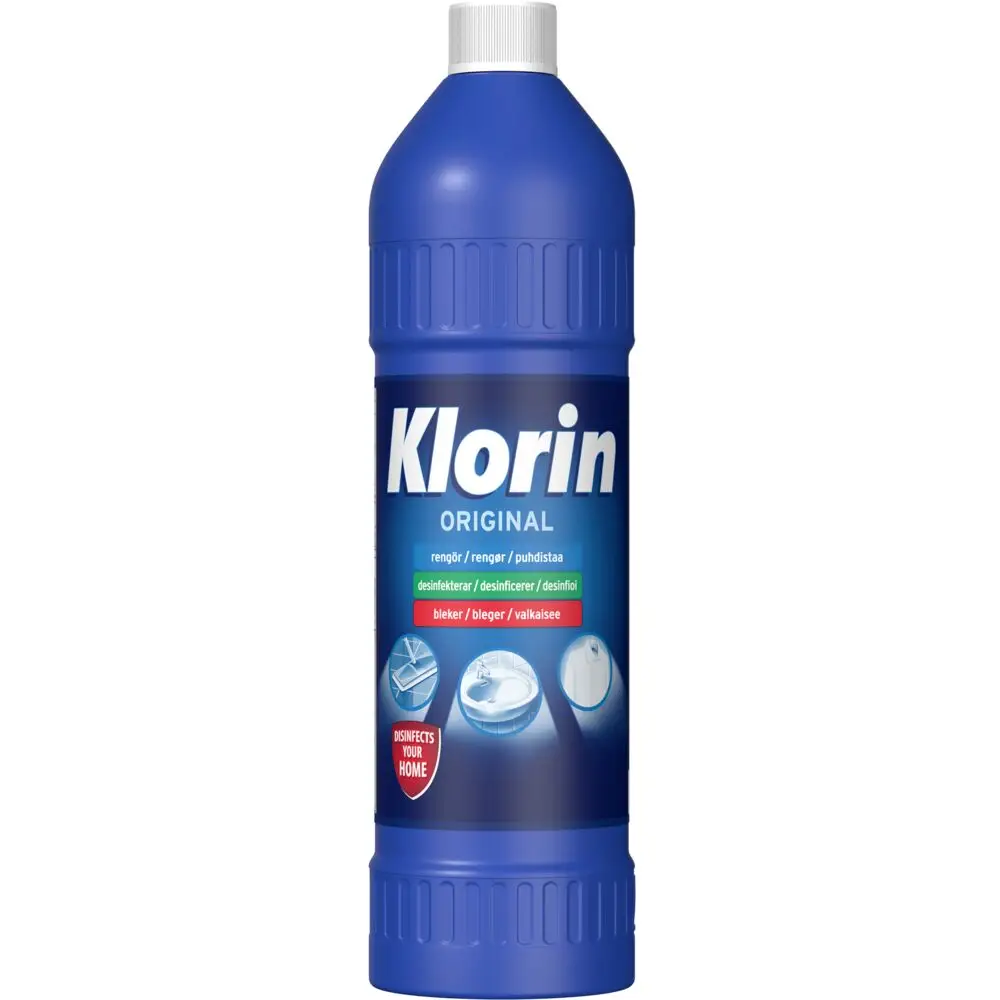 Klorrengøring - Klorin - Naturel - Uden farve og parfume - 750 ml - 12 stk