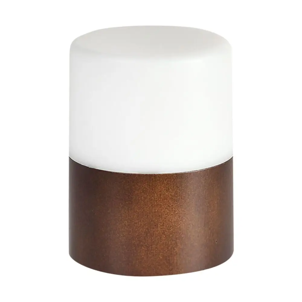 LED lampe, Duni Bright, 10,5cm, Ø7,5cm, Walnut, ekskl. LED lys - 4 stk ...