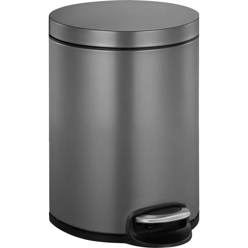 Pedalspand, EKO Serene, platinum, stål, 1-rums, 5 l, med plast ...