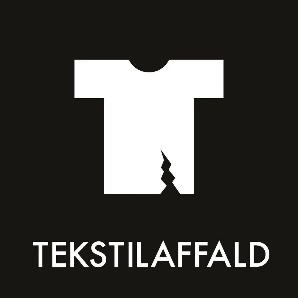 Piktogram, 12x12cm, sort, folie, til tekstilaffald, selvklæbende - Køb ...