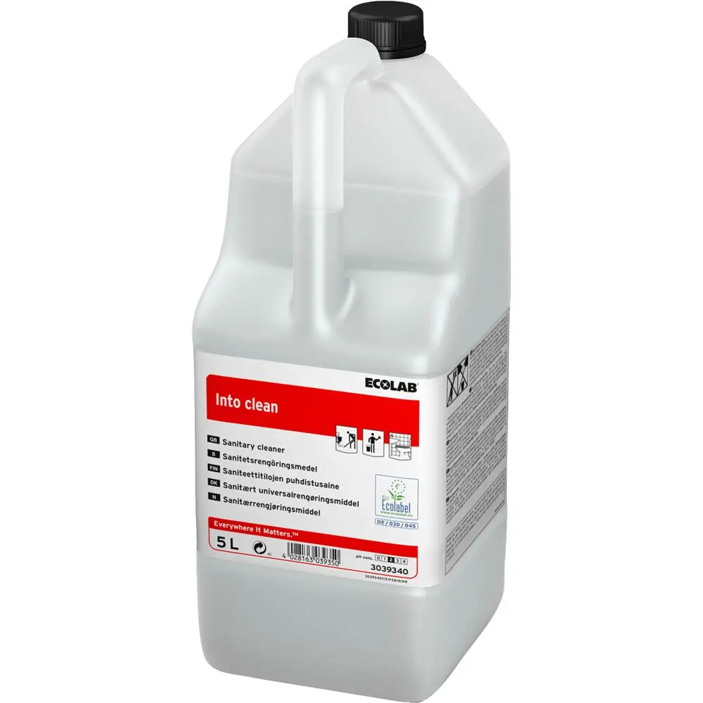 Sanitetsrengøring - Ecolab Into Clean 5L - Sur, kalkhæmmende, uden ...