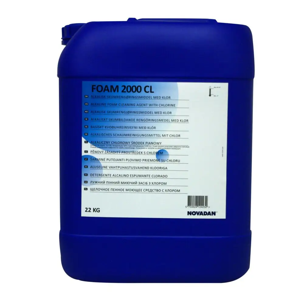 Skumrengøring - Novadan Foam 2000 CL - Alkalisk m. klor - Uden farve og ...