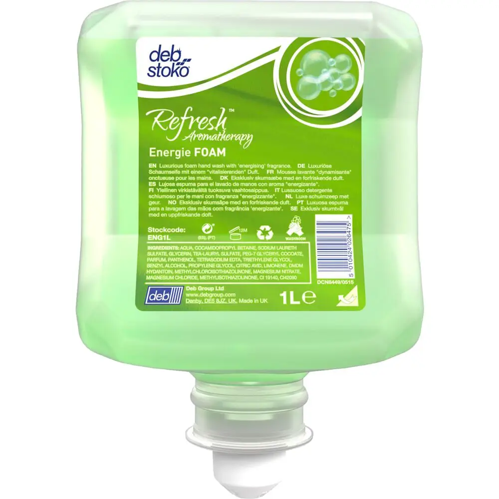 Skumsæbe SC Johnson Refresh Energie FOAM 1000 ml med farve og parfume ...