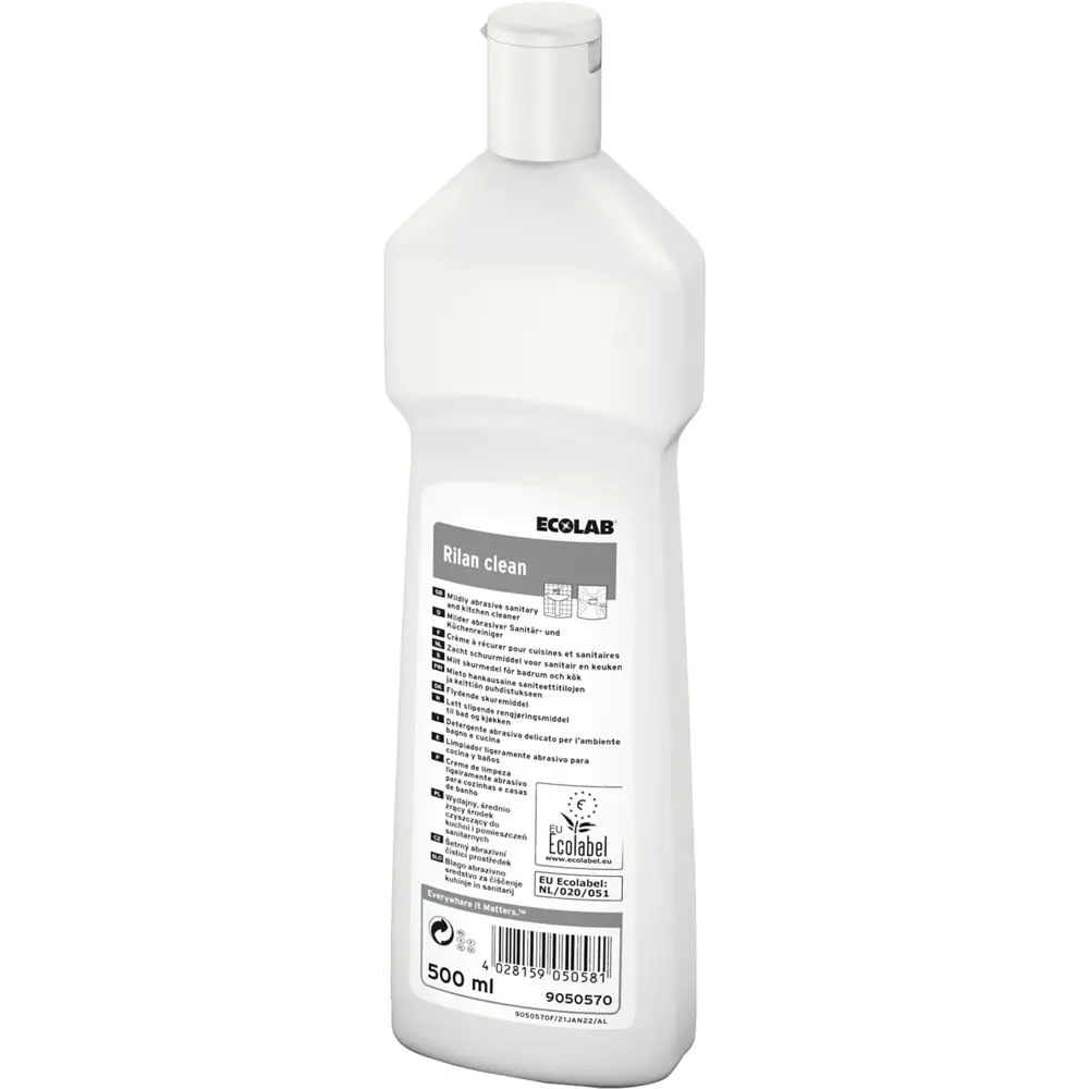 Skurecreme Ecolab Rilan Clean 500 ml uden farve med parfume - 6 stk ...