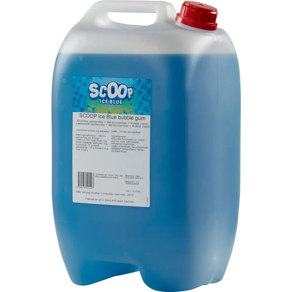 Slush Ice saft Scoop Ice Blue uden azofarvestoffer - 10 liter - Køb ...